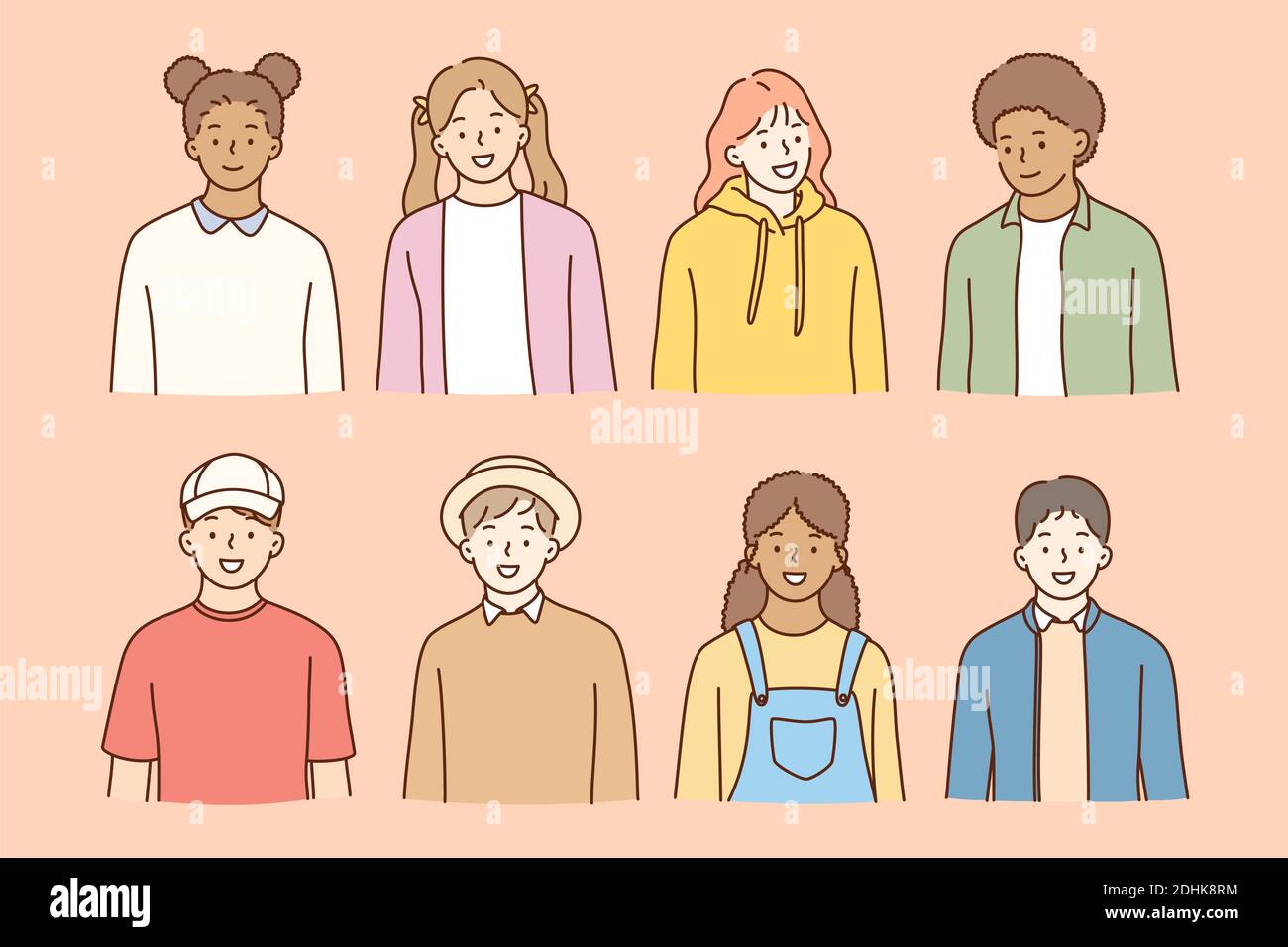 Diverse female students Stock Vector Images - Alamy