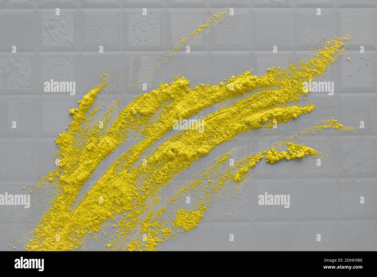 Spilled powder, sand or spice on texture background. Visualization ...