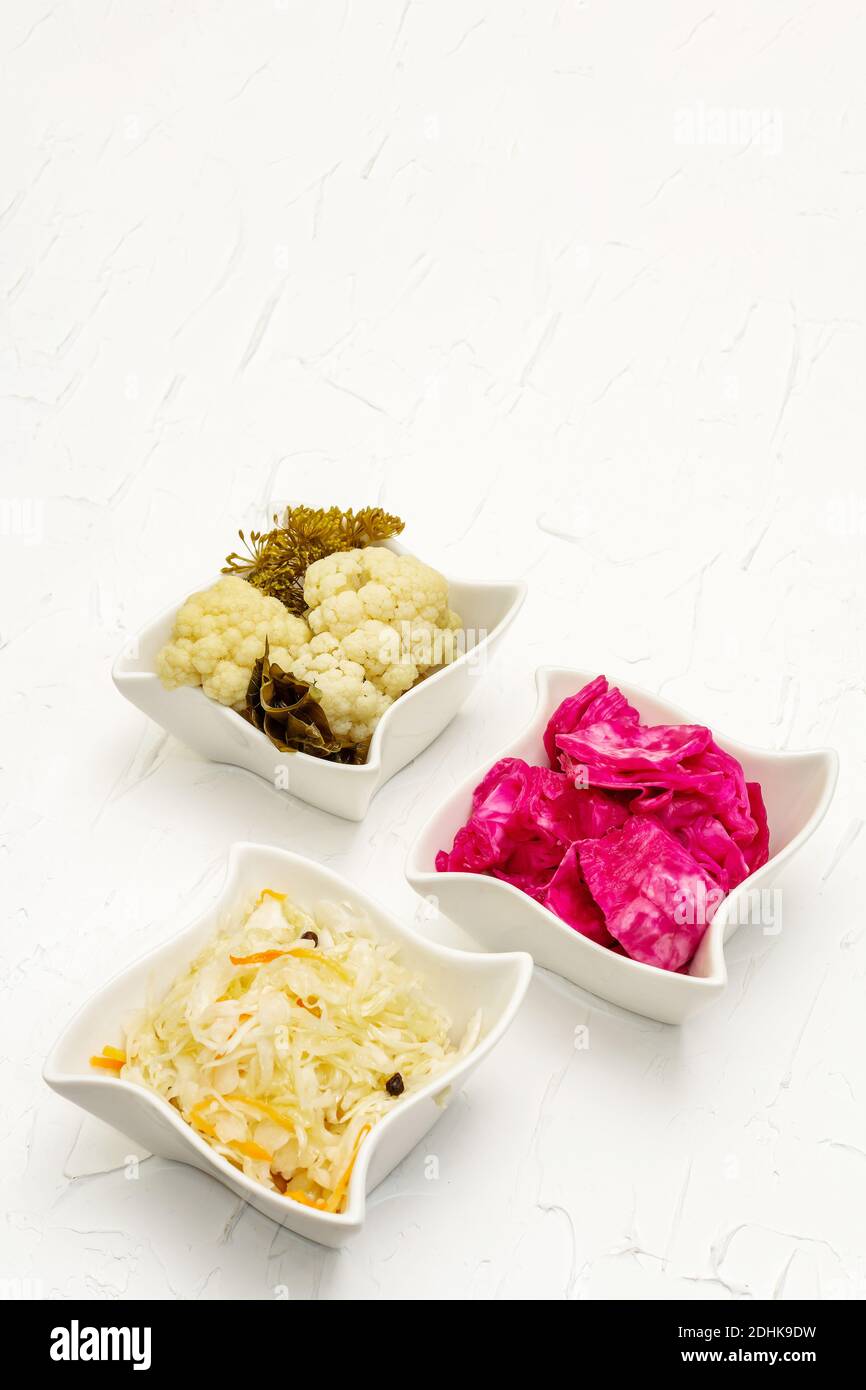 Assorted different types of sauerkraut. Fermented foods are great for ...