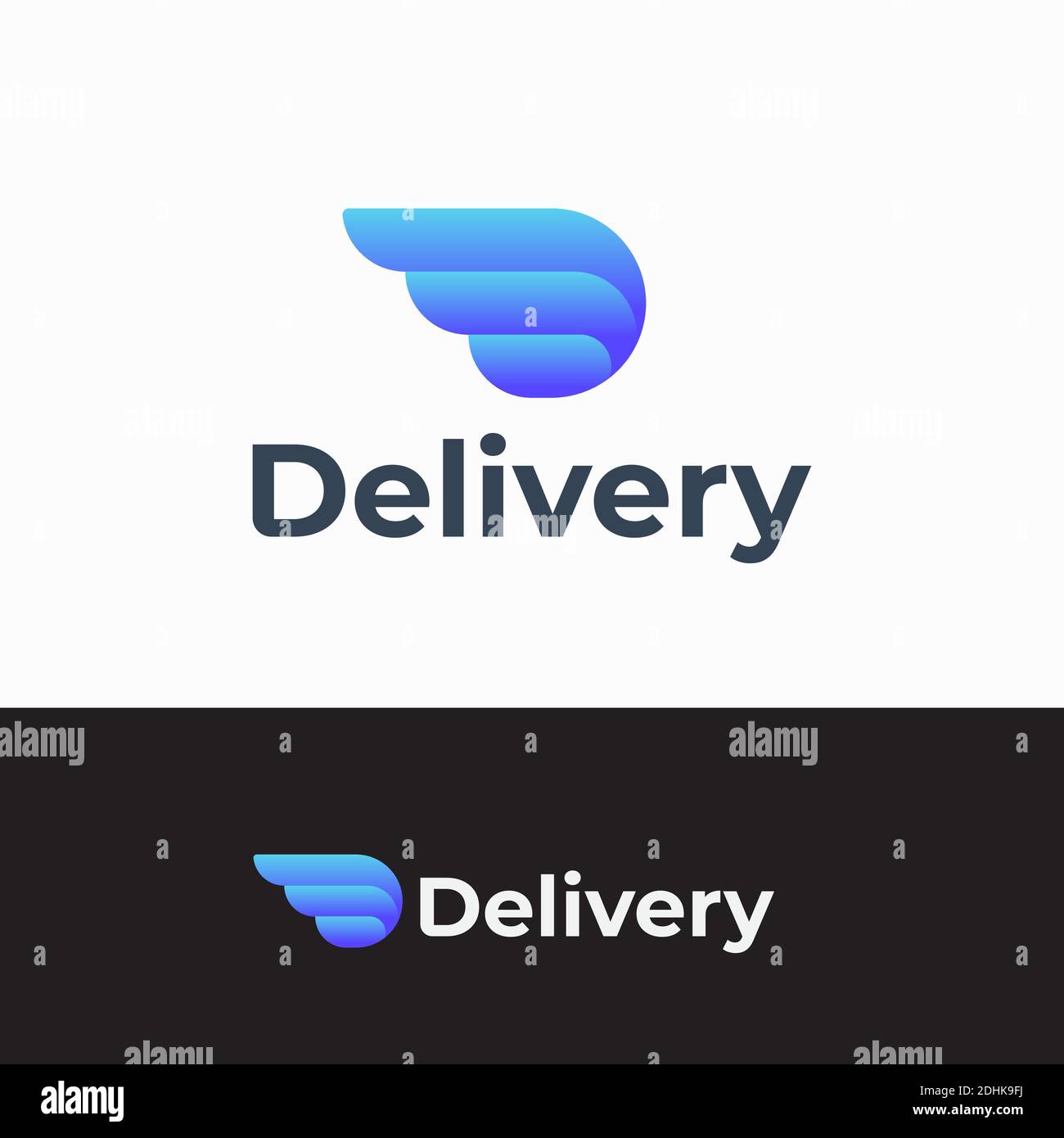Delivery Abstract Sign, Symbol or Logo Template. Letter D with ...