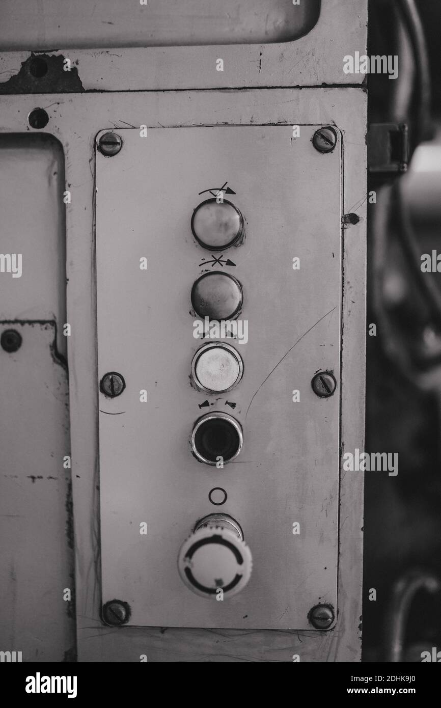 Retro Control Board Stock Photo - Alamy