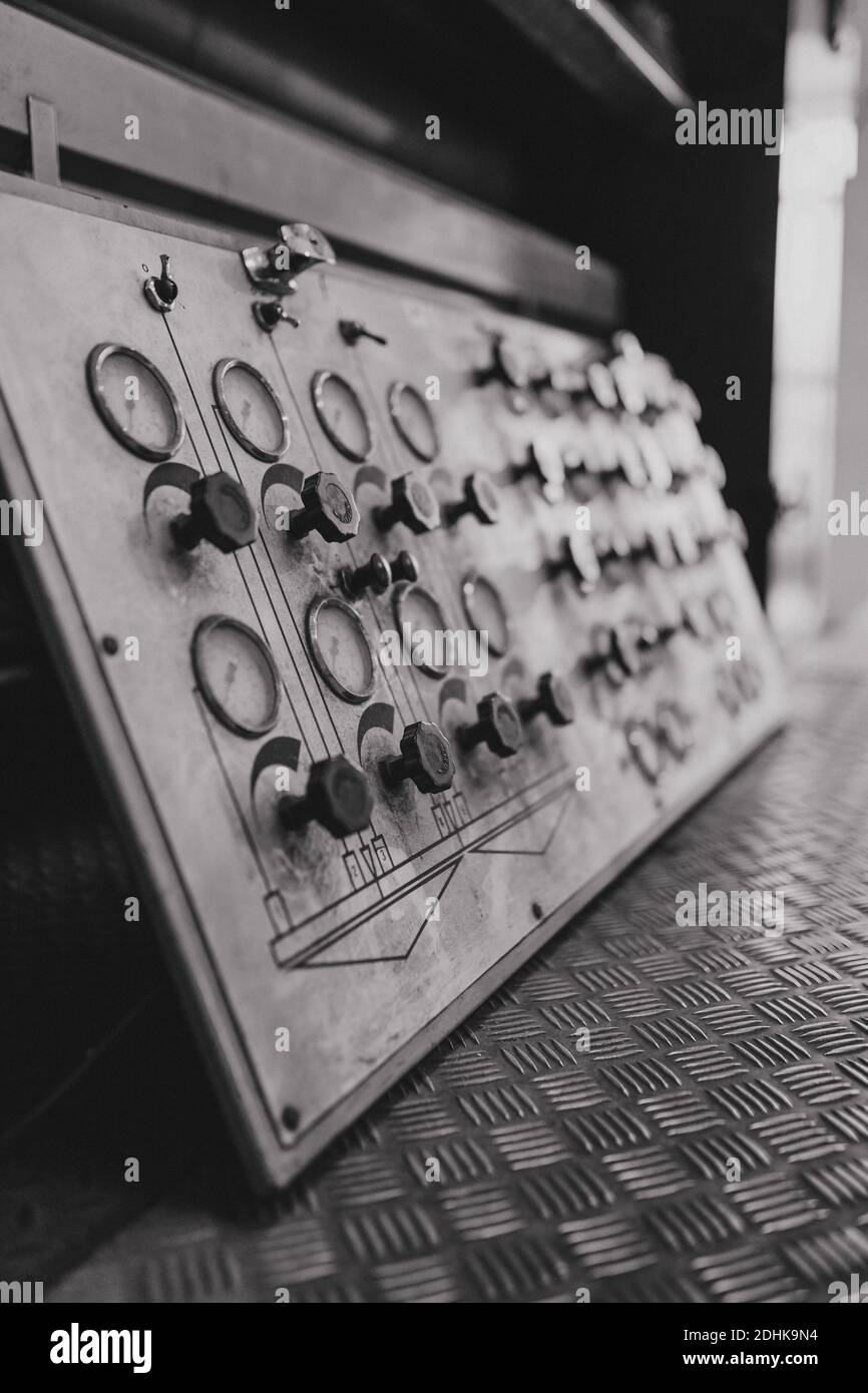 Retro Control Board Stock Photo - Alamy