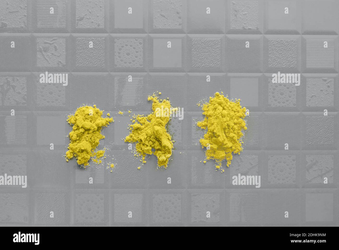 Spilled powder, sand or spice on texture background. Visualization ...