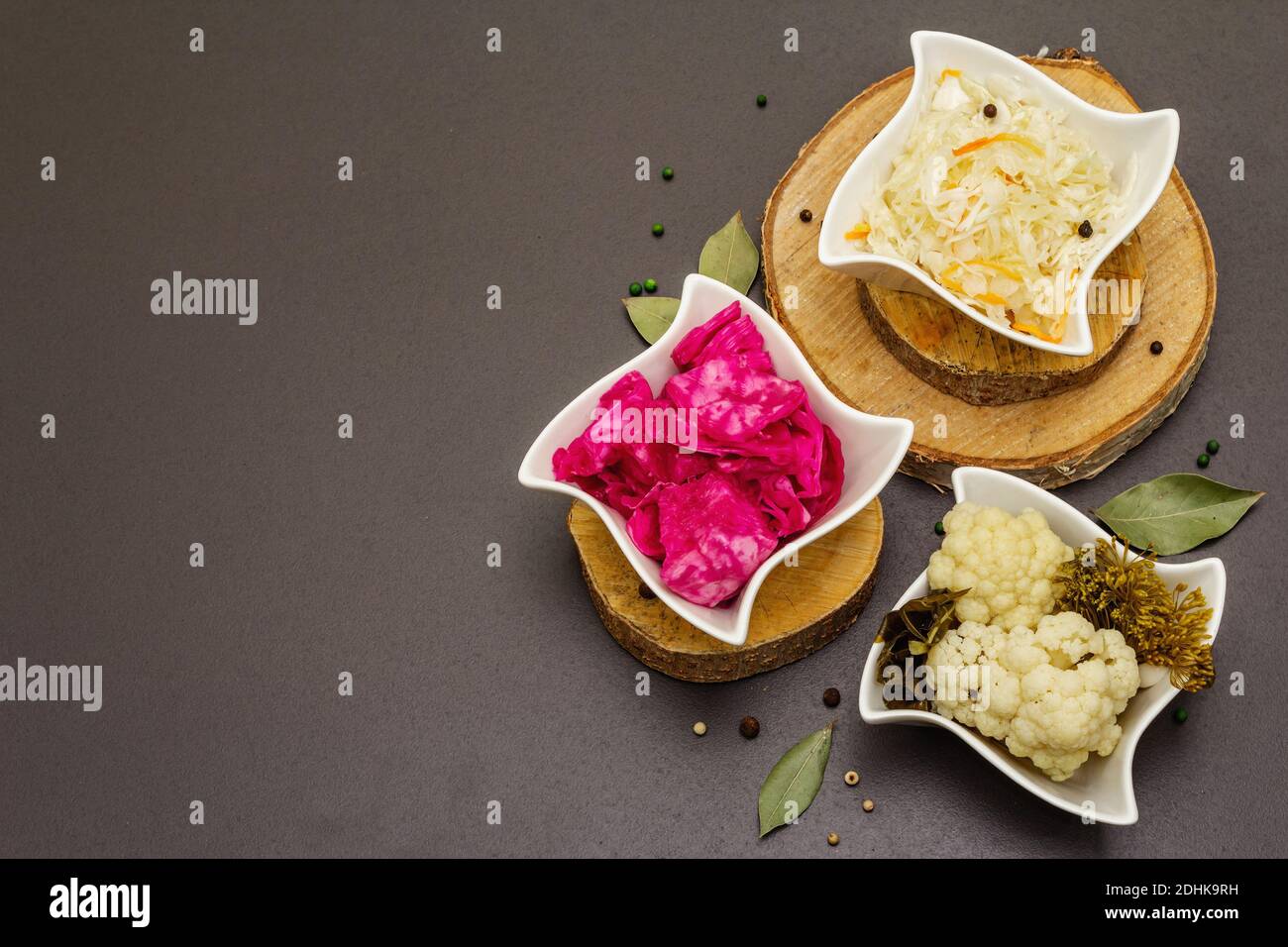 Assorted different types of sauerkraut. Fermented foods are great for ...