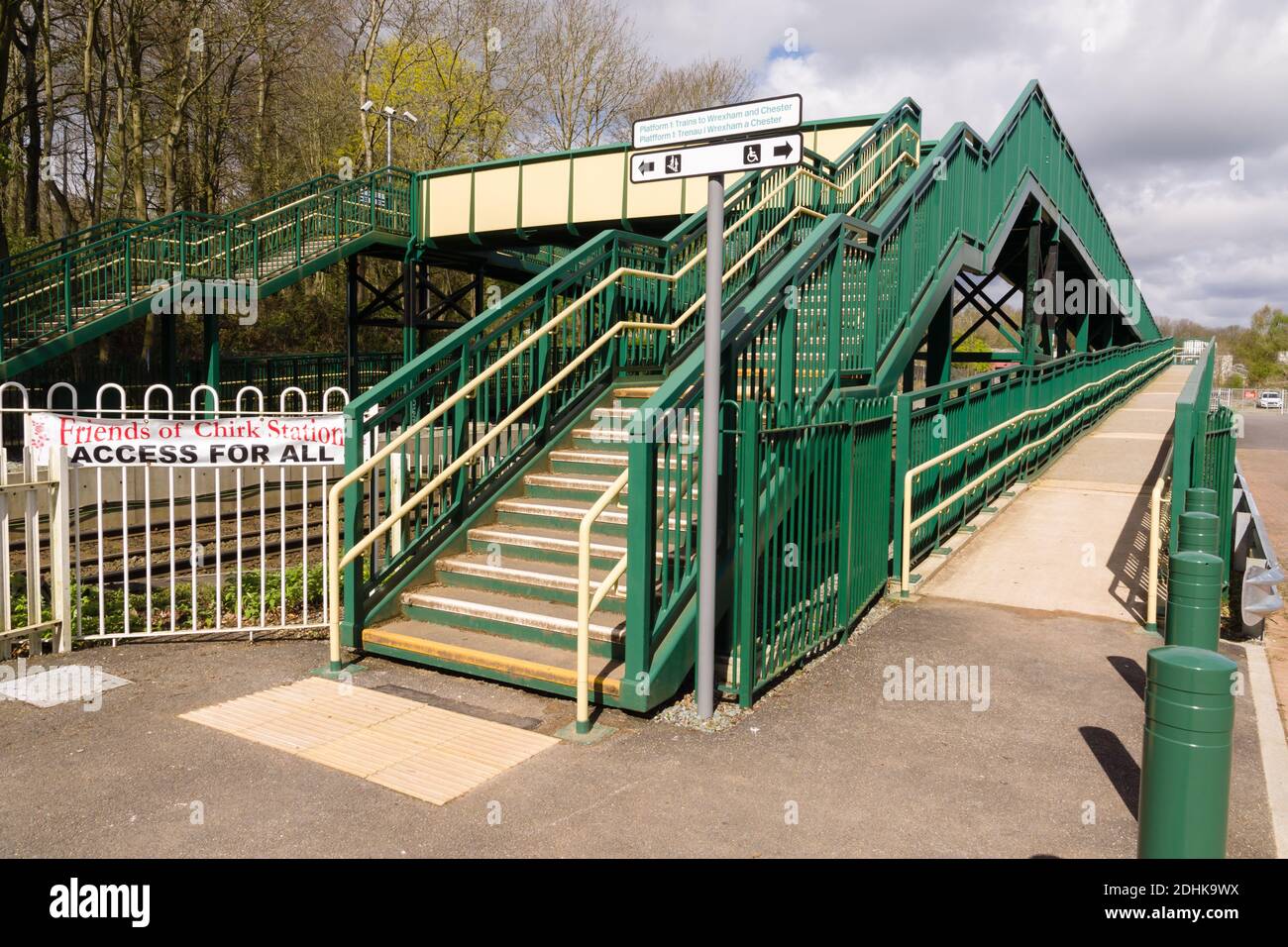 Chirk rural railway station disabled access bridge part of a £2 million ...