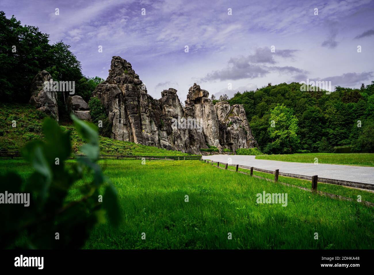 The Externsteine cliffs in inHorn-Bad Meinberg, Germany Stock Photo - Alamy