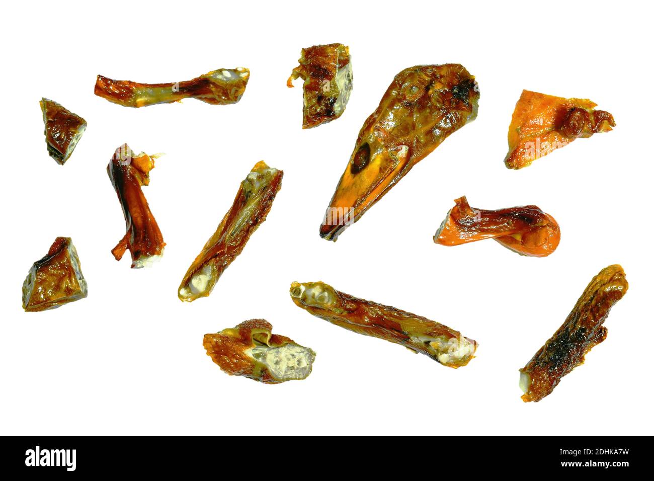 part of roasted duck chop on white background Stock Photo - Alamy