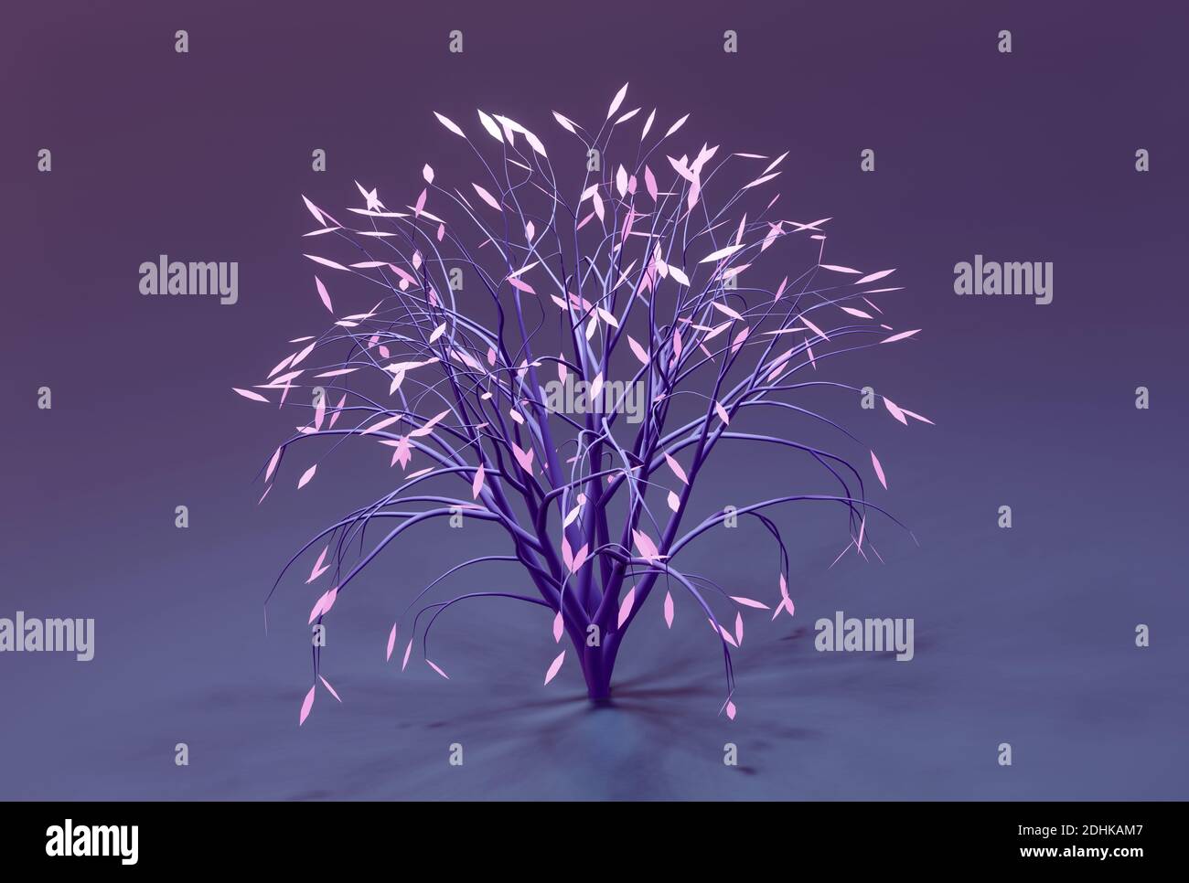 fantasy violet tree on violet background, 3d render Stock Photo - Alamy