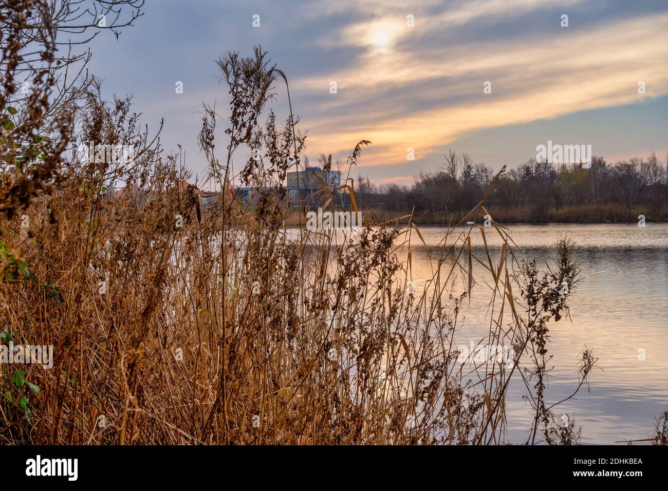 A beautiful sunset picture of a little lake. Photo from Lomma Beach ...