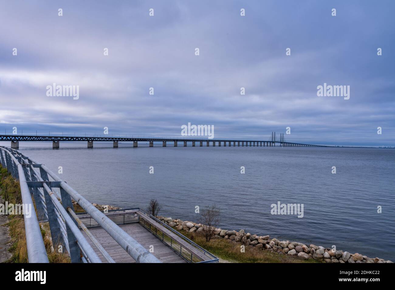The Sound Bridge, the bridge and underwater tunnel connecting Malmo ...