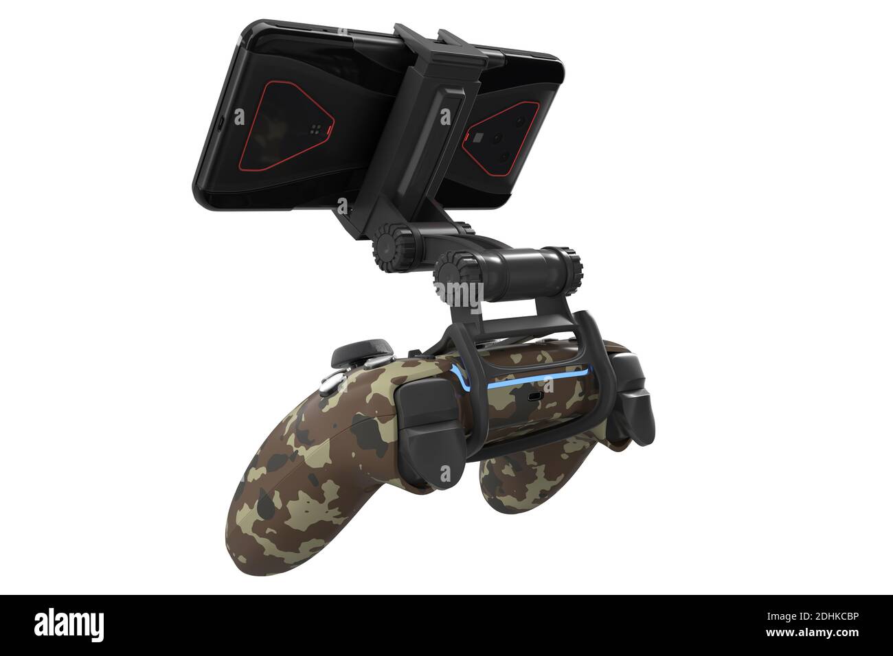 Realistic joystick for playing games on a mobile phone isolated on ...