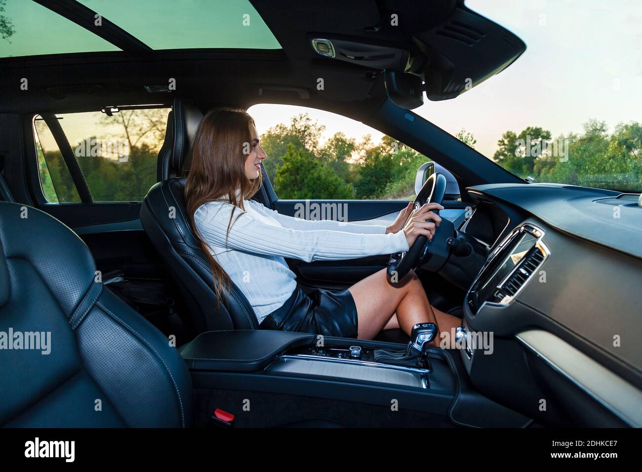 Legs Of A Woman Sitting In Car High Resolution Stock Photography and ...