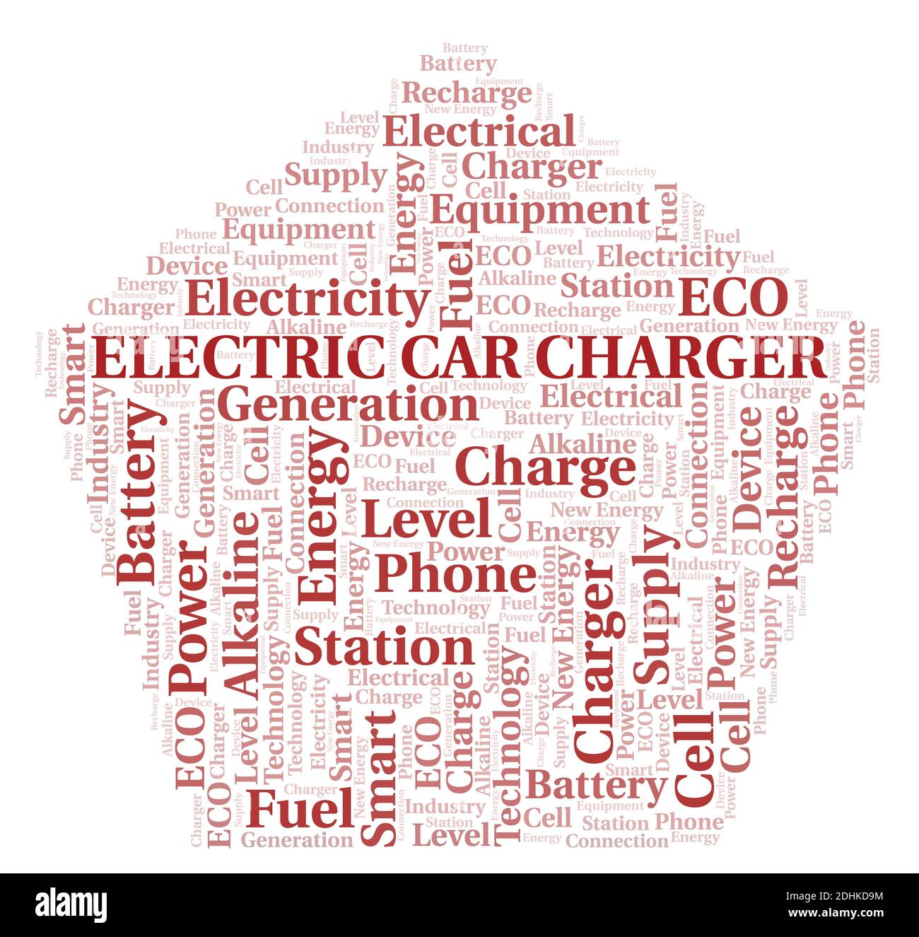 Electric Car Charger typography word cloud create with text only Stock ...