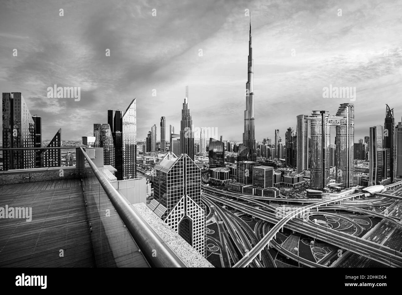 Dubai city center view at sunrise, United Arab Emirate Stock Photo - Alamy