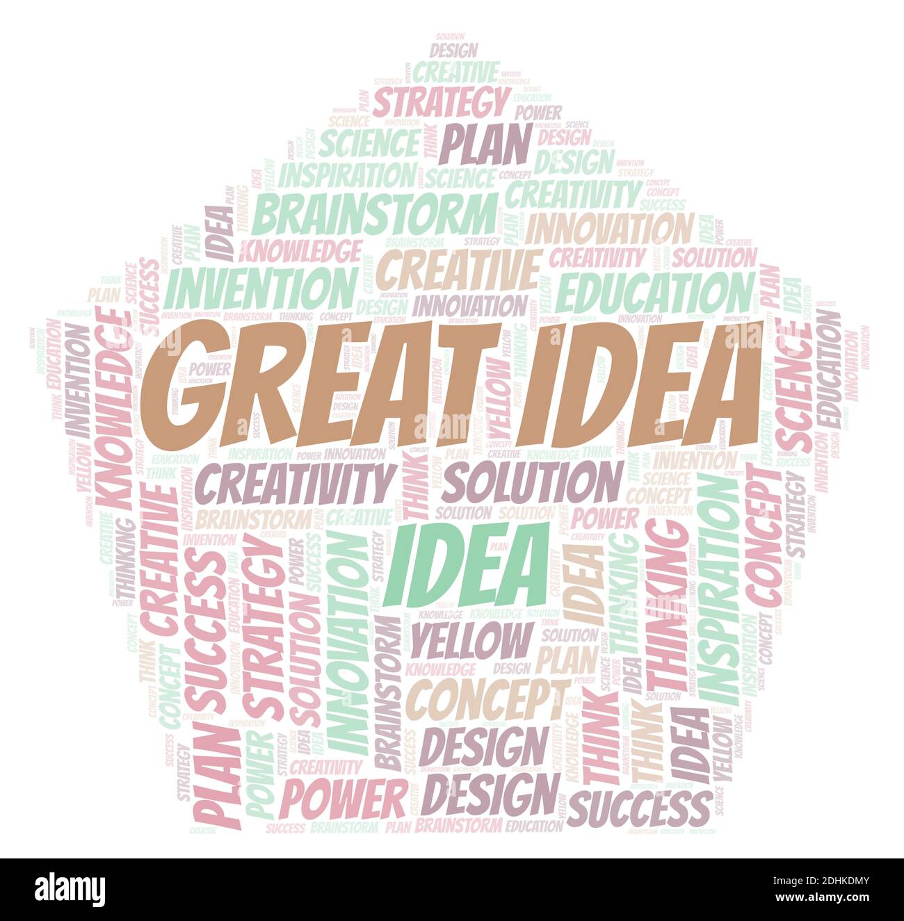 Great Idea typography word cloud create with text only Stock Photo - Alamy