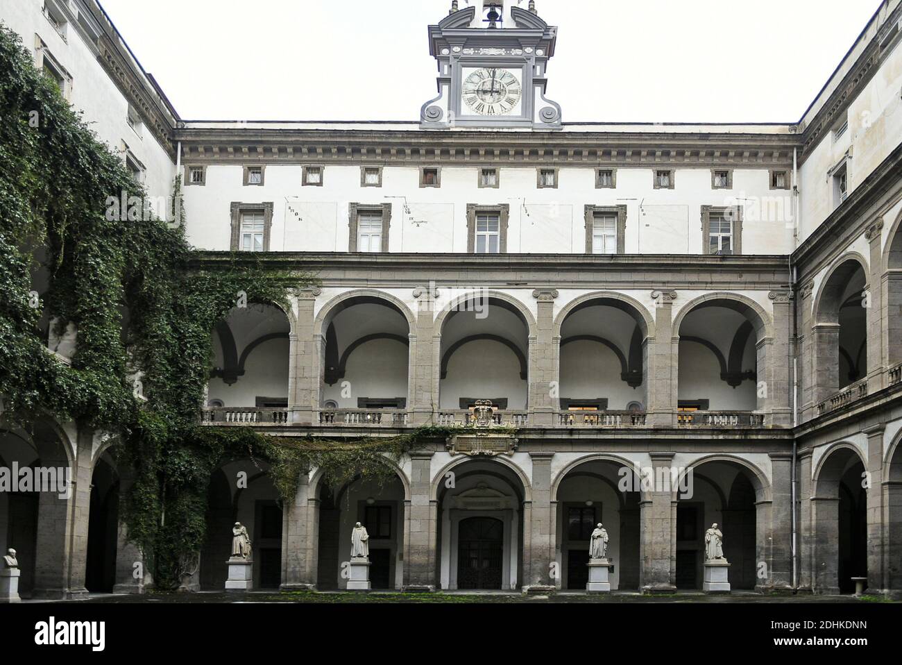 The arched facade of the university library of Naples Stock Photo - Alamy