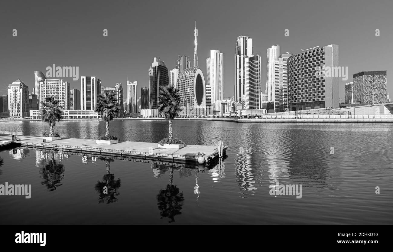 Dubai city center view at sunrise, United Arab Emirate Stock Photo - Alamy