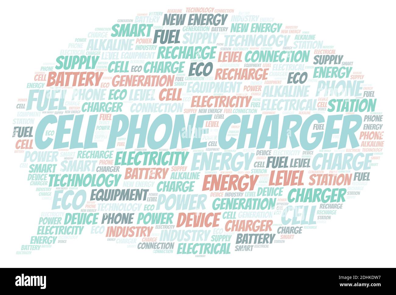 Cell Phone Charger typography word cloud create with text only Stock ...