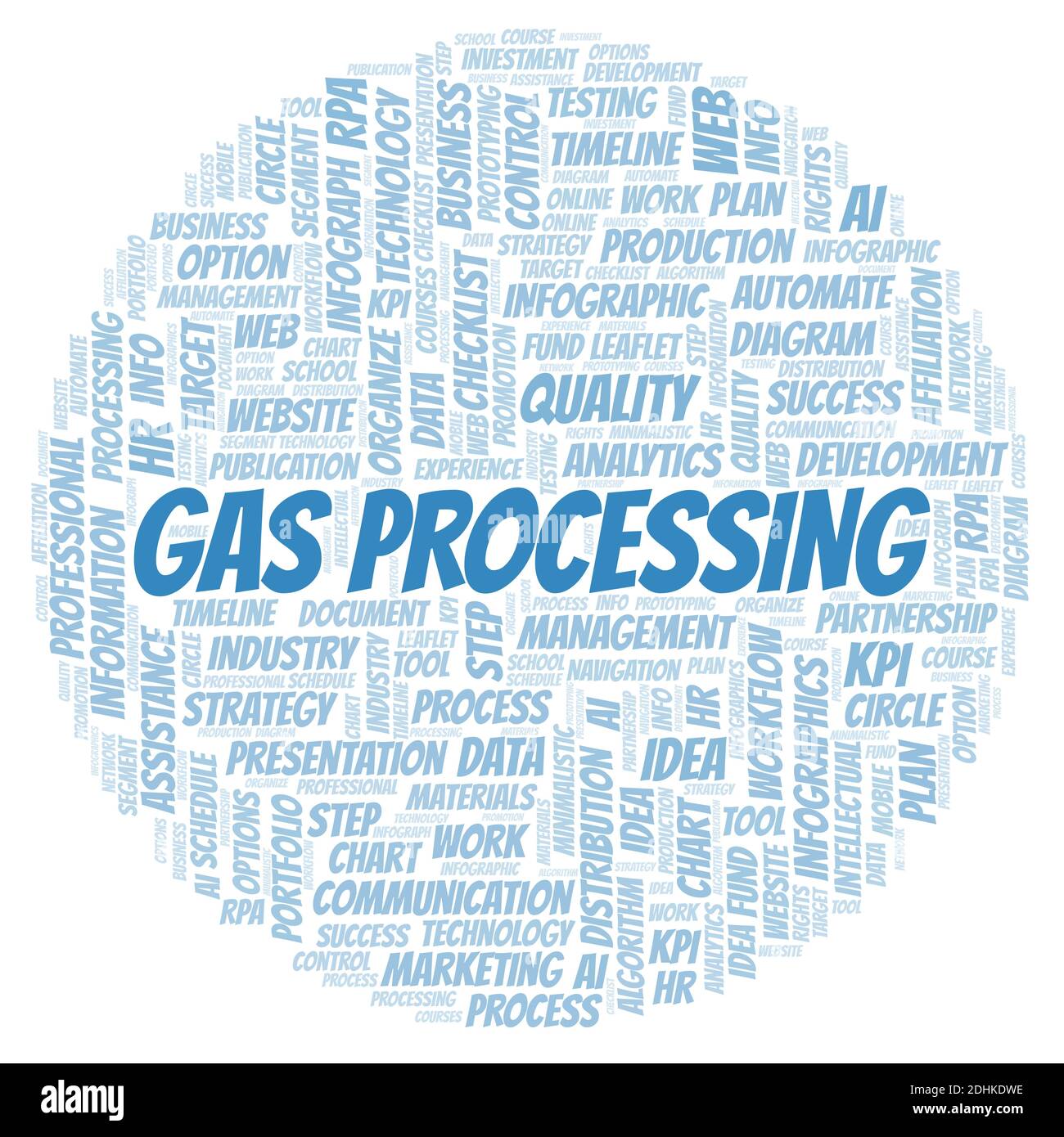 Gas Processing typography word cloud create with text only Stock Photo ...