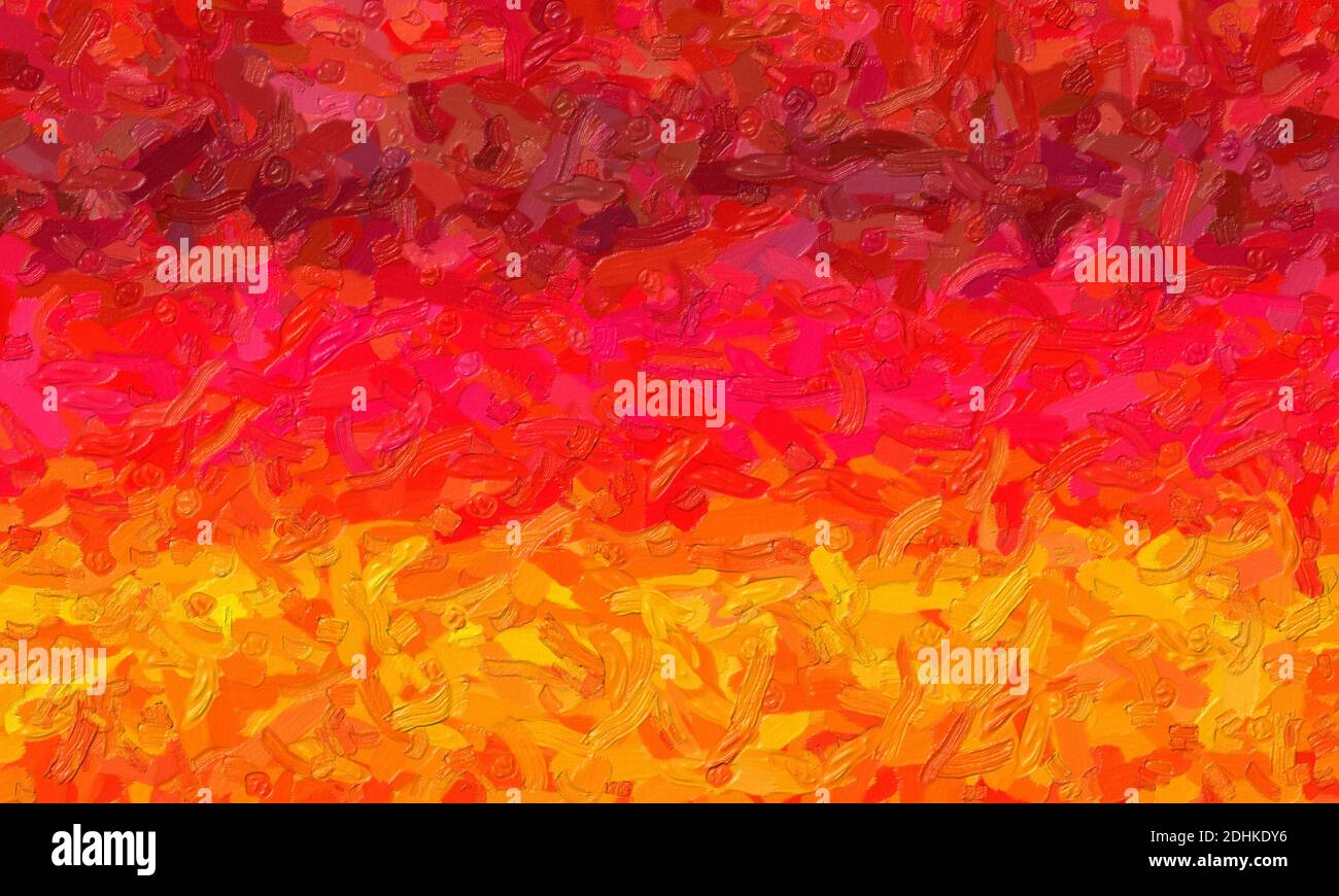 Red and orange large color variation impasto background, digitally ...
