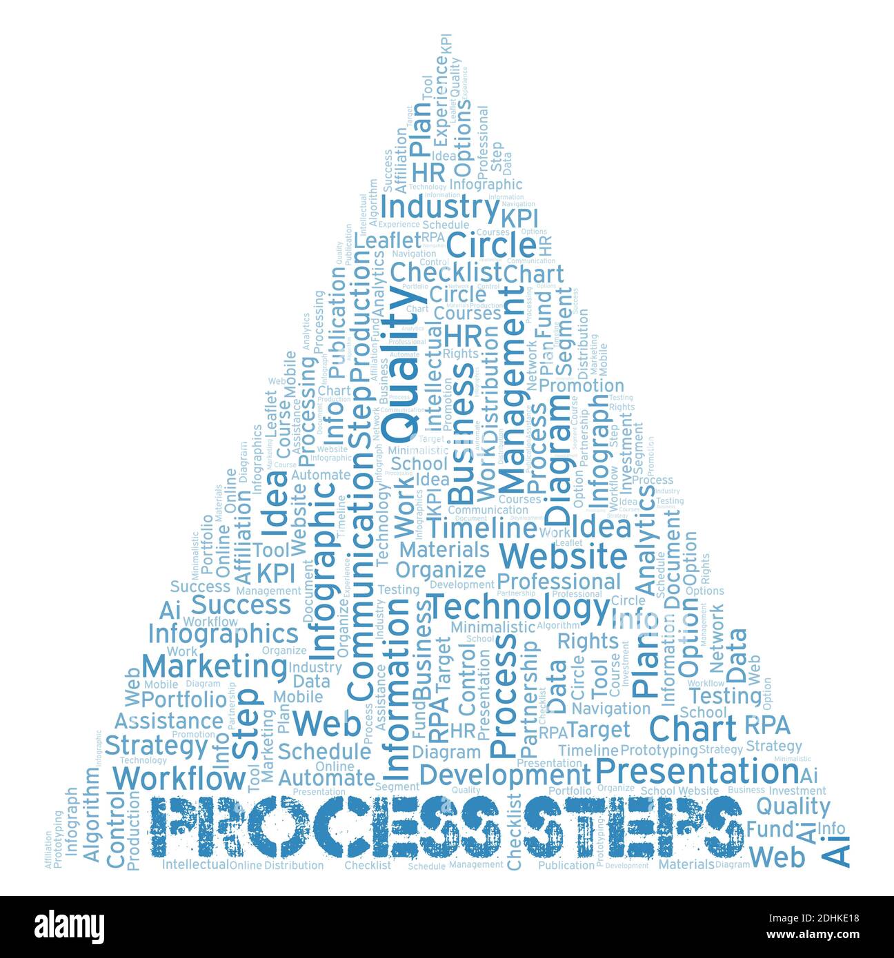 Process Steps typography word cloud create with text only Stock Photo ...