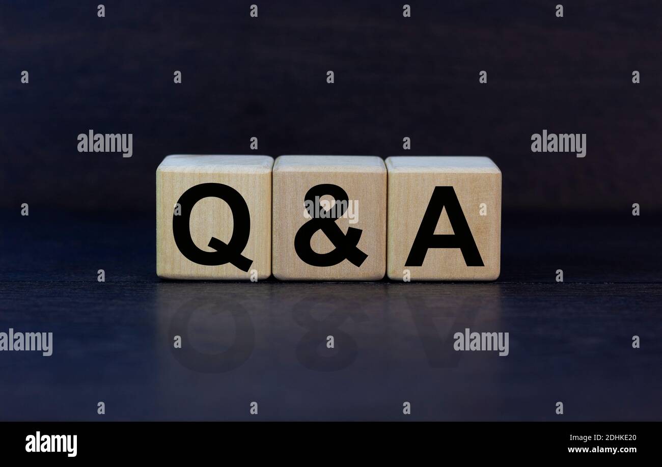 Question and answer symbol. Word 'Q and A' on wooden cubes on a ...
