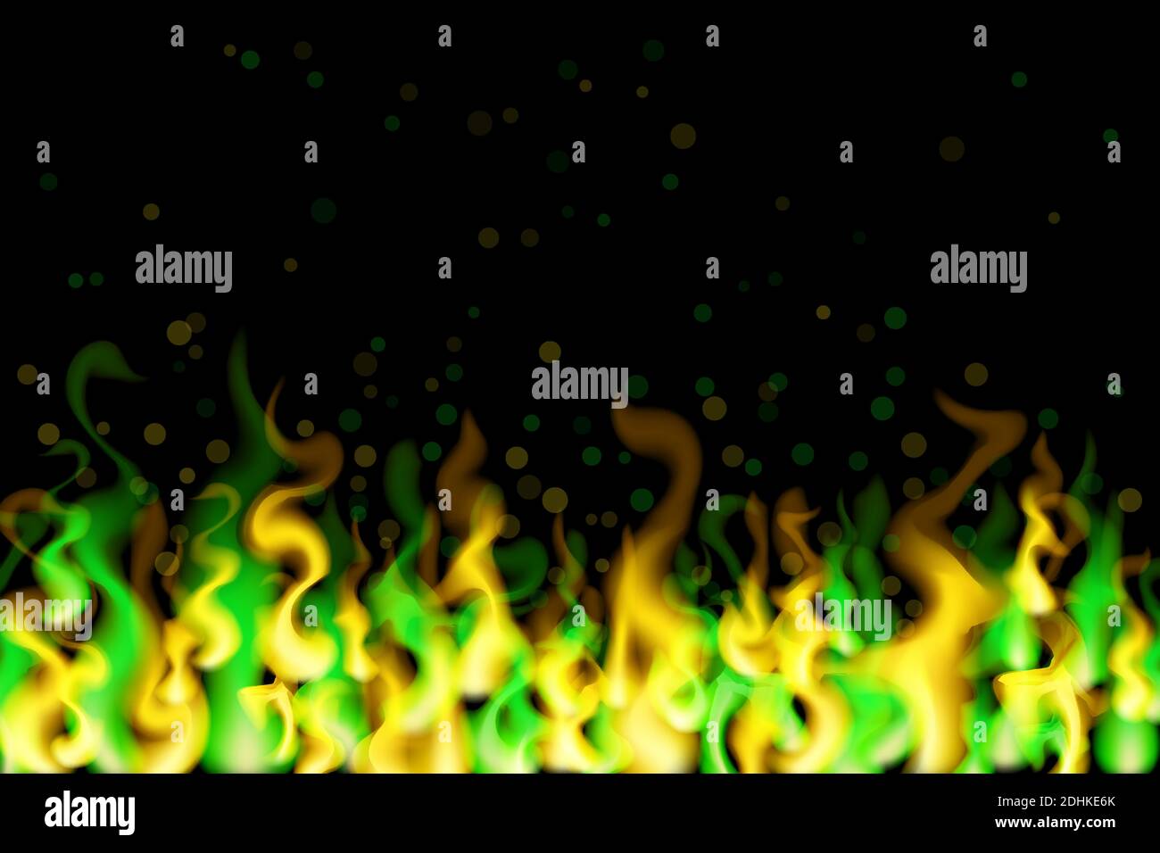 Neon Green Flames