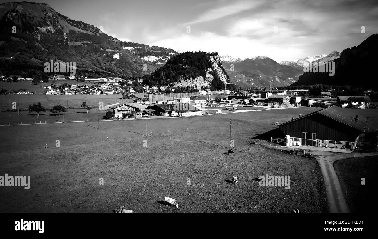 City of Brienz in Switzerland from above Stock Photo - Alamy