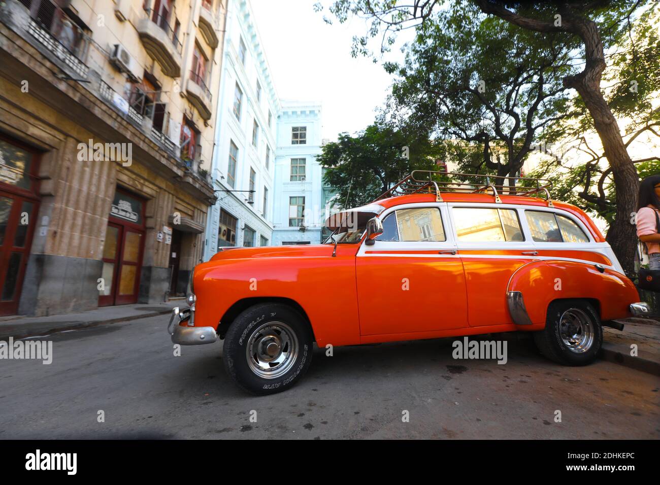 : Havana Cuba Classic Cars. Typcal Havana urban scene with colorful ...