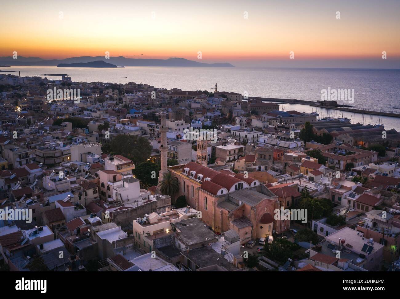 Amazing and Picturesque Old Center of Chania Cityscape with Ancient ...