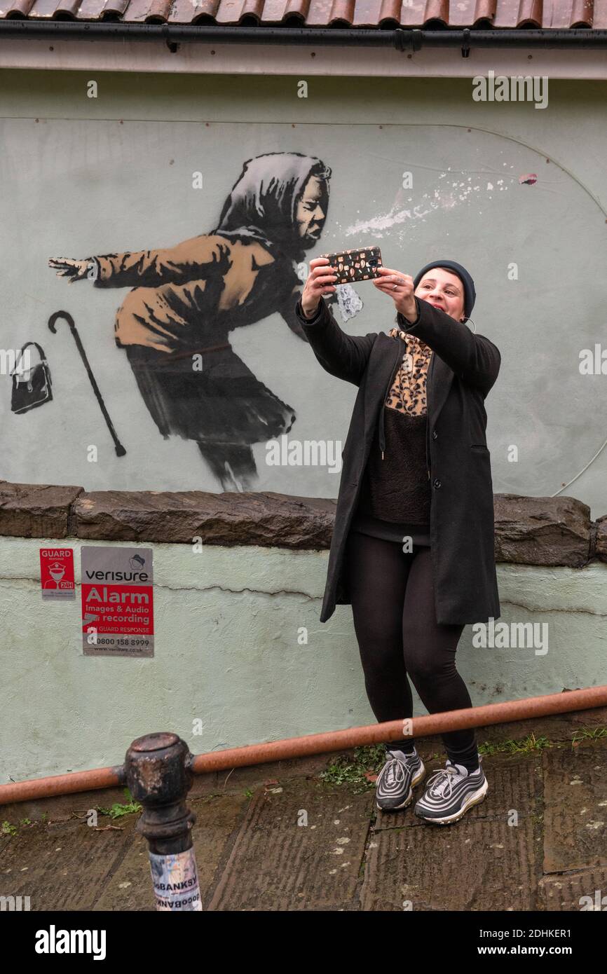 New Banksy art work called 'Aachoo!!' of a sneezing elderly woman ...