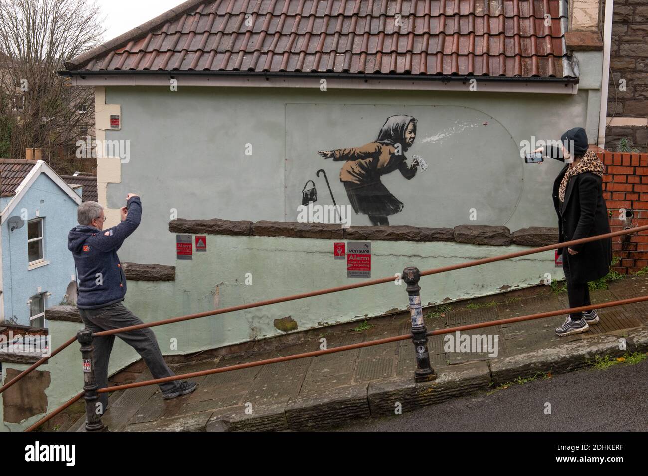 New Banksy art work called 'Aachoo!!' of a sneezing elderly woman ...