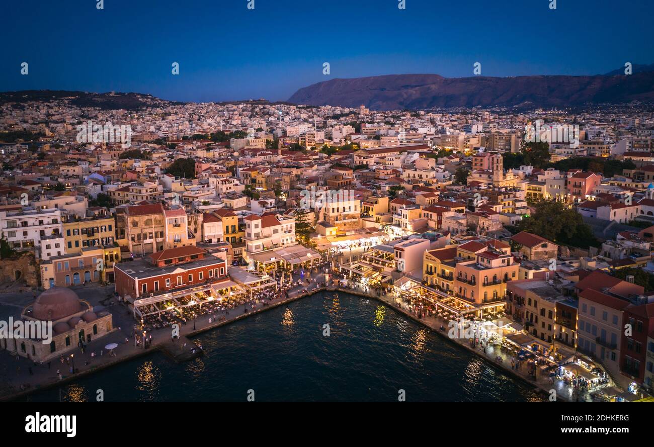 Amazing and Picturesque Old Center of Chania Cityscape with Ancient ...