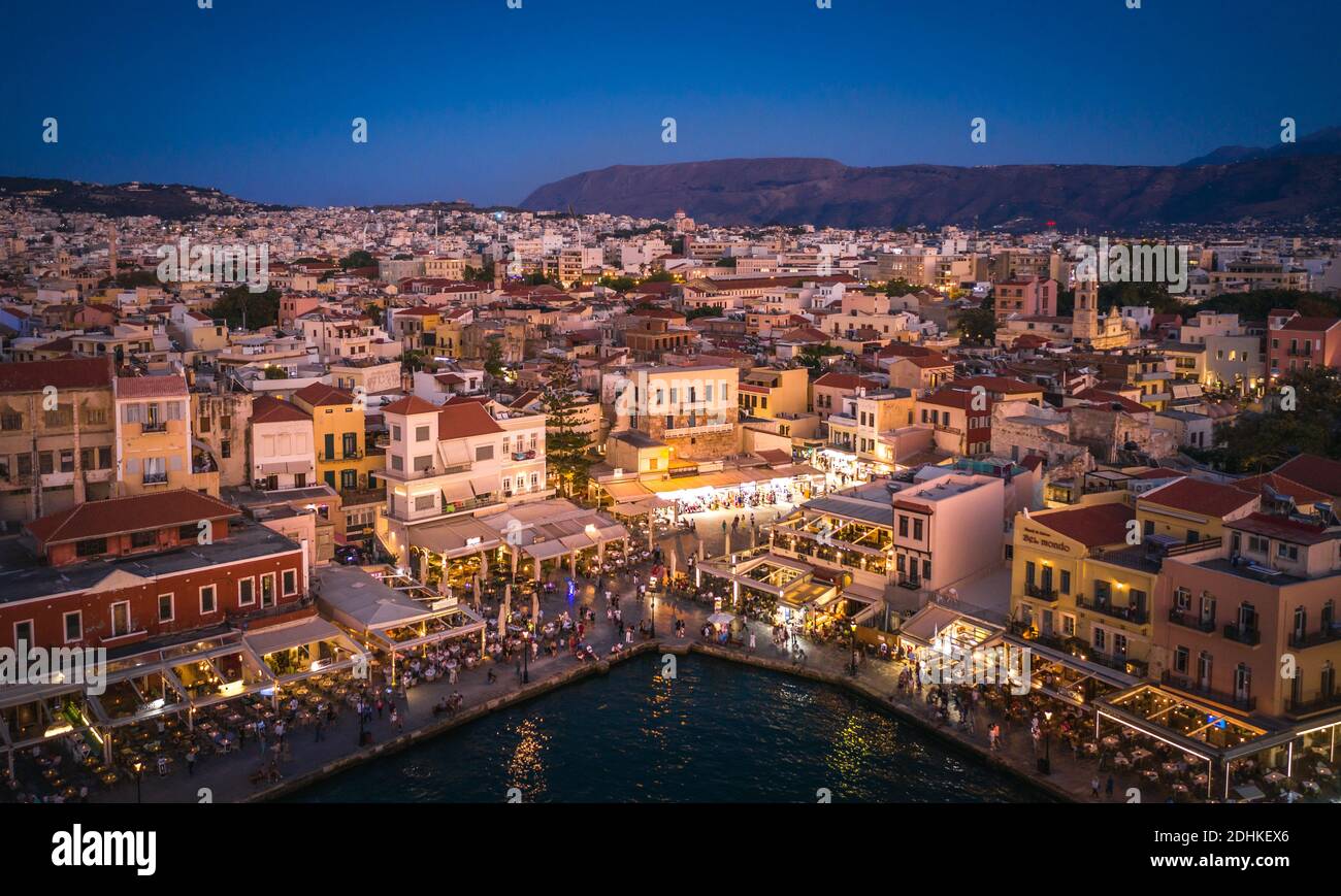 Amazing and Picturesque Old Center of Chania Cityscape with Ancient ...