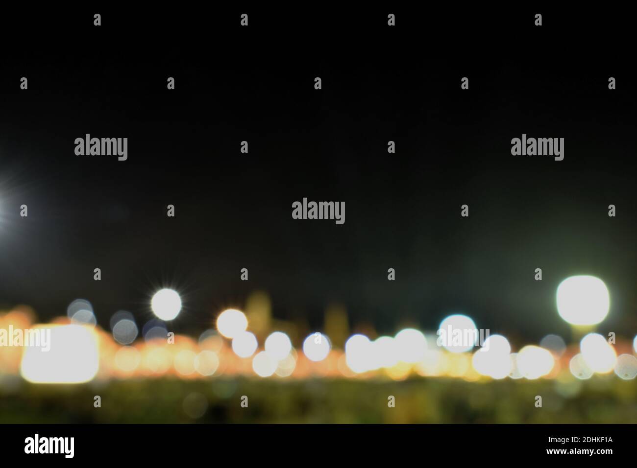 blurry yellow light bulb background and texture in night Stock Photo ...