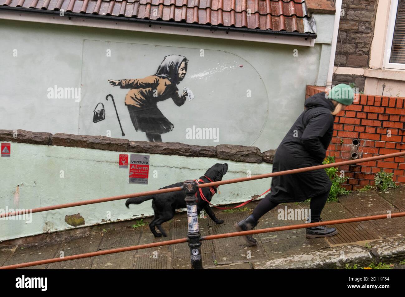 New Banksy art work called 'Aachoo!!' of a sneezing elderly woman ...