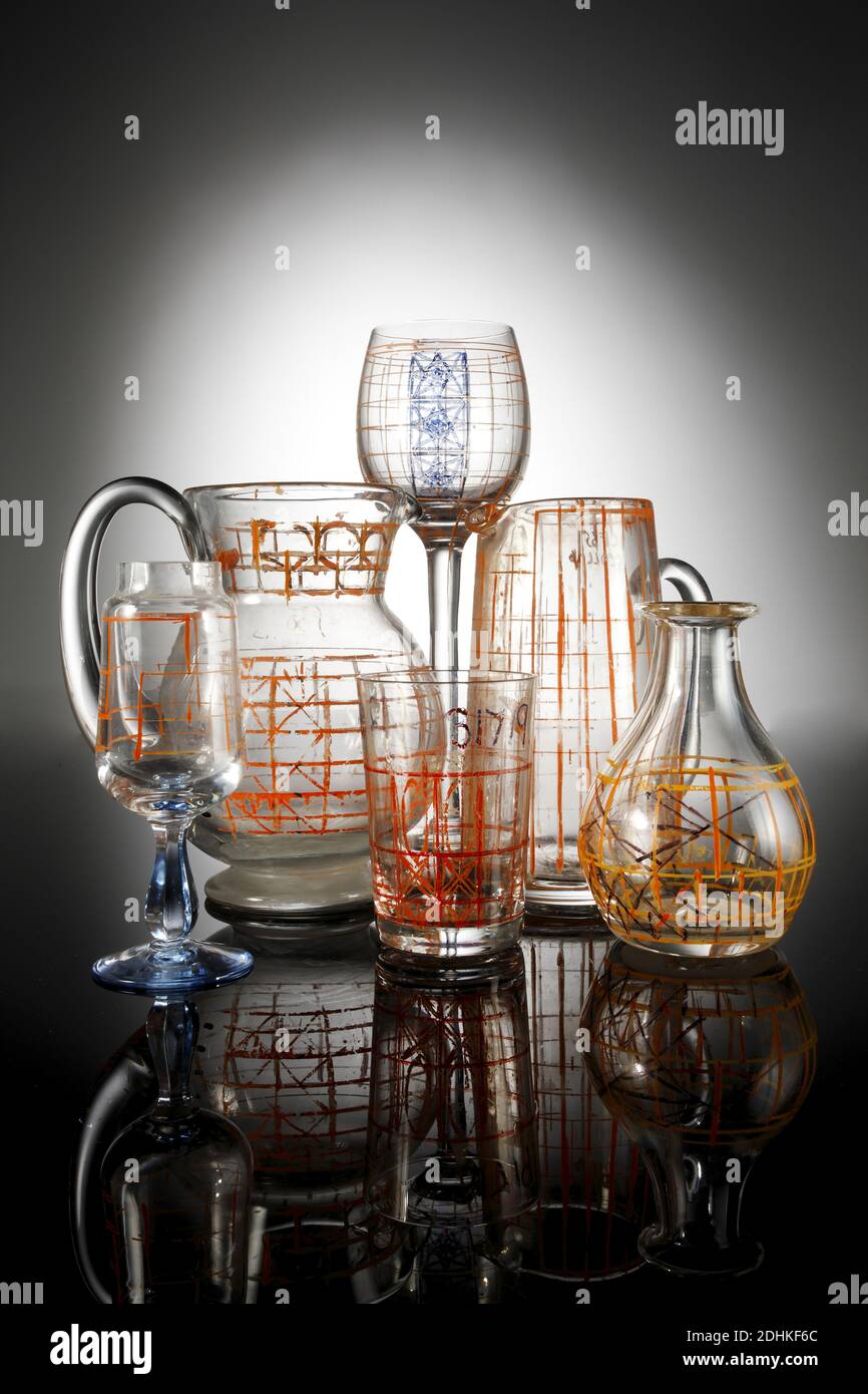 British Glass Foundation Glass collection Stock Photo - Alamy