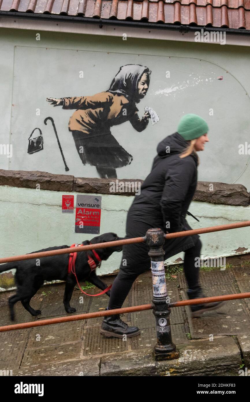 New Banksy art work called 'Aachoo!!' of a sneezing elderly woman ...