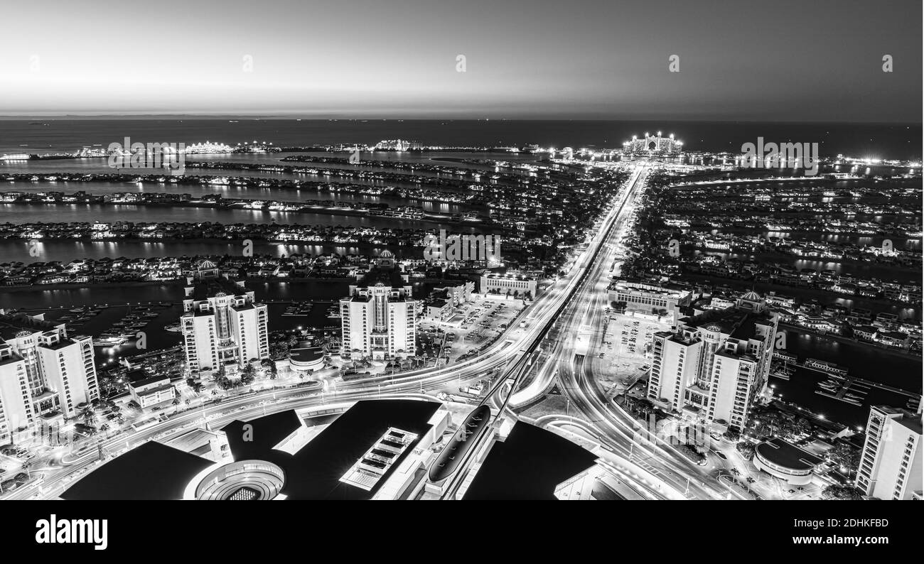 Dubai city center view at sunrise, United Arab Emirate Stock Photo - Alamy