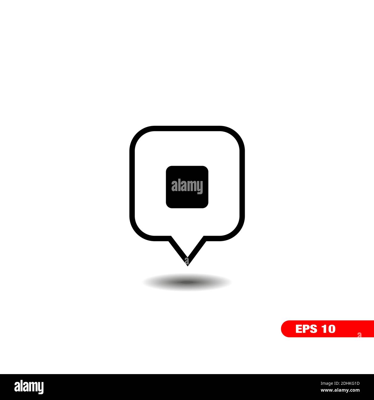 Curved Square Shape Location Icon Vector Stock Vector Image & Art - Alamy