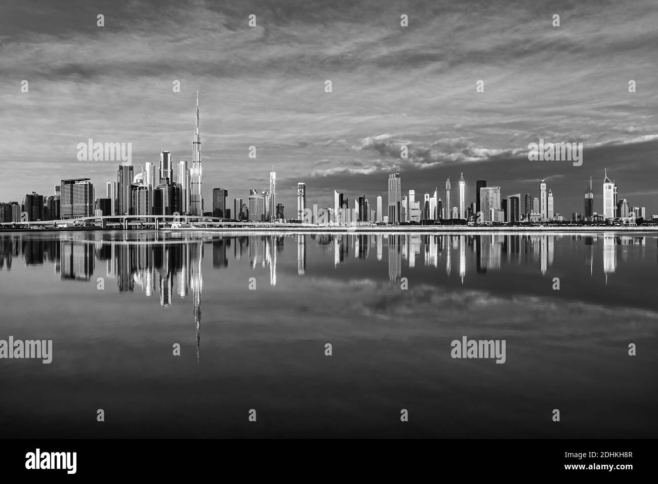 Dubai city center view at sunrise, United Arab Emirate Stock Photo - Alamy