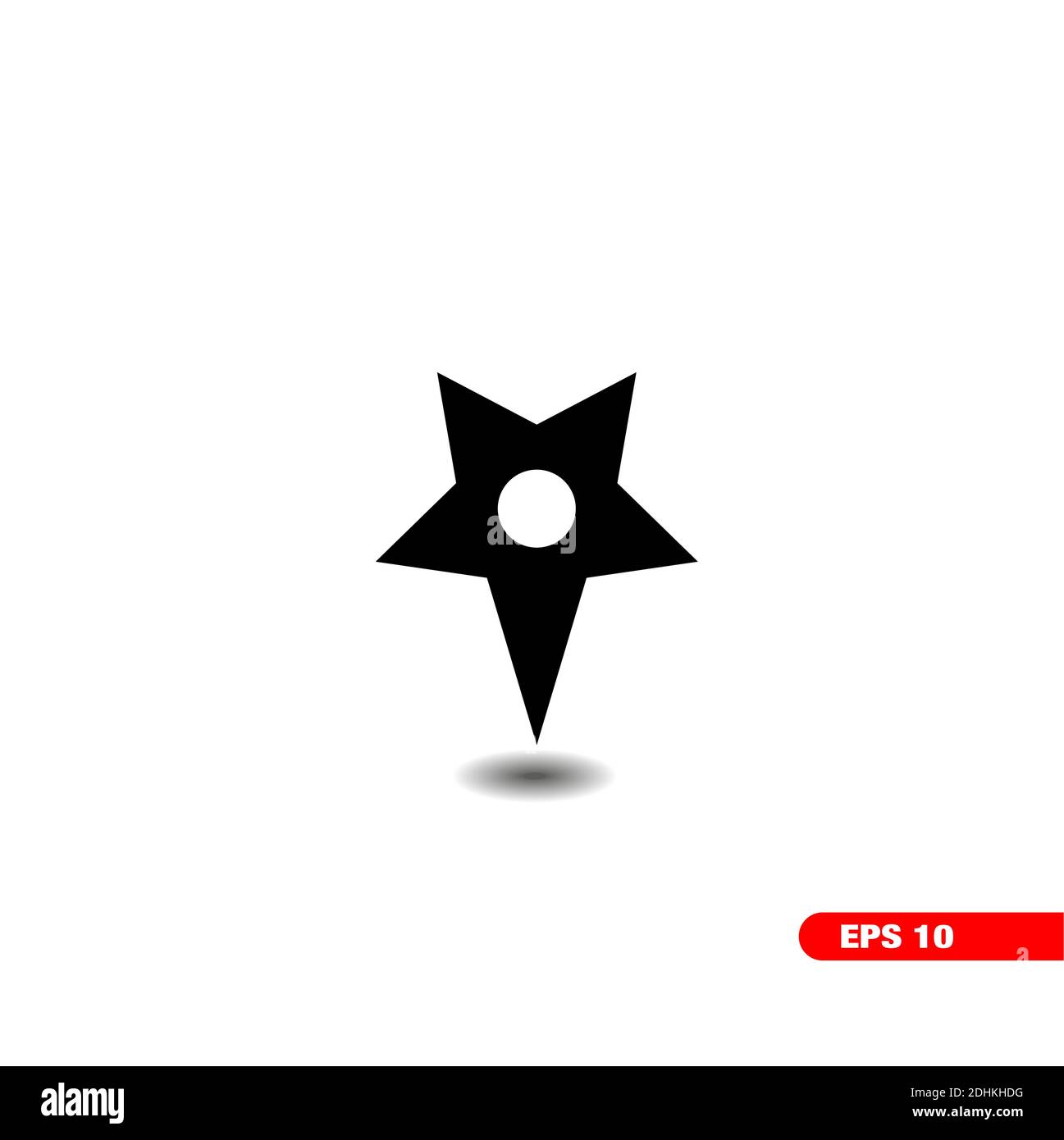 Star Location Vector Symbol. Star location Icon EPS Stock Vector Image ...