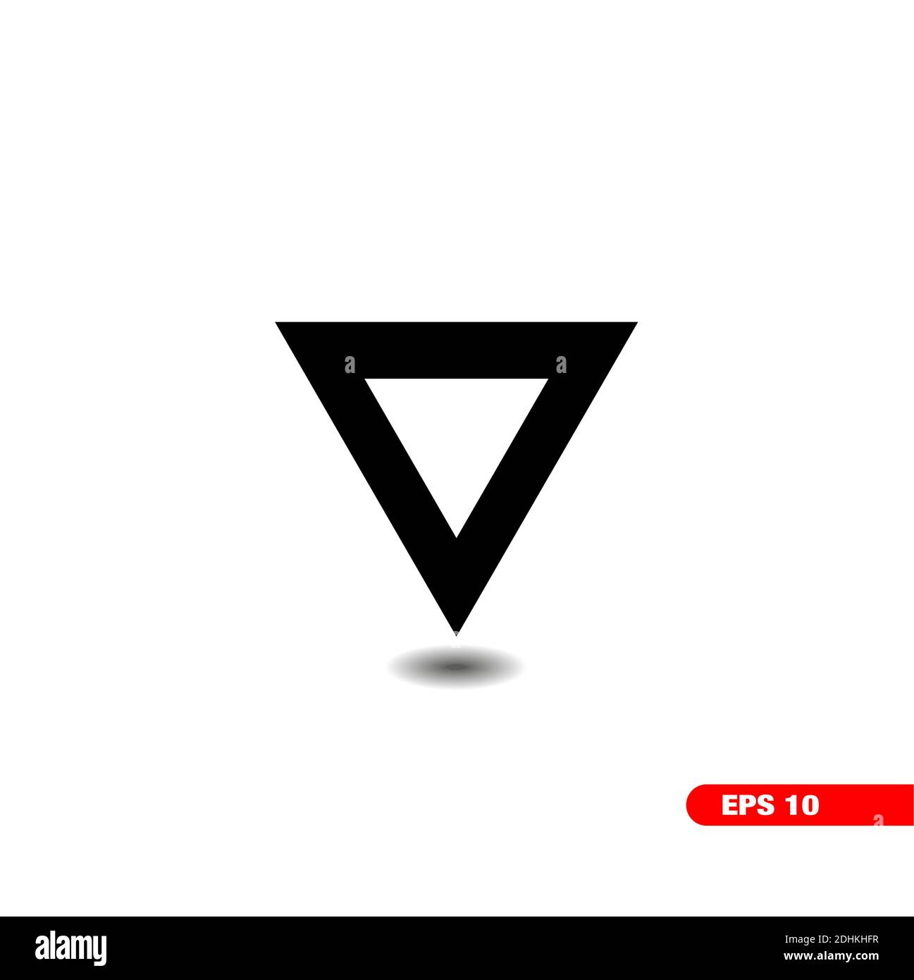 Triangle location Icon Vector. Location Triangle symbol Stock Vector ...