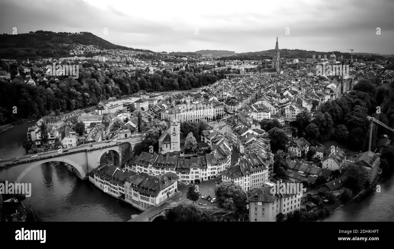 Aerial view over the city of Bern - the capital city Stock Photo - Alamy