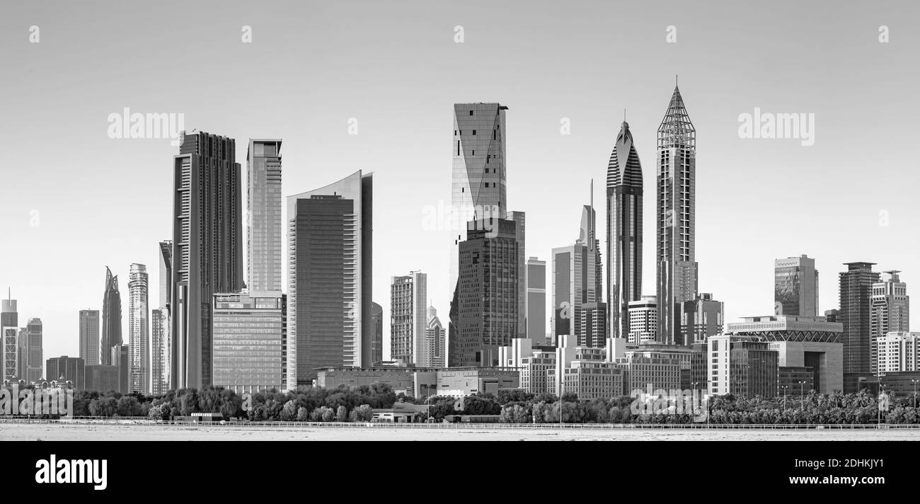 Dubai city center view at sunrise, United Arab Emirate Stock Photo - Alamy