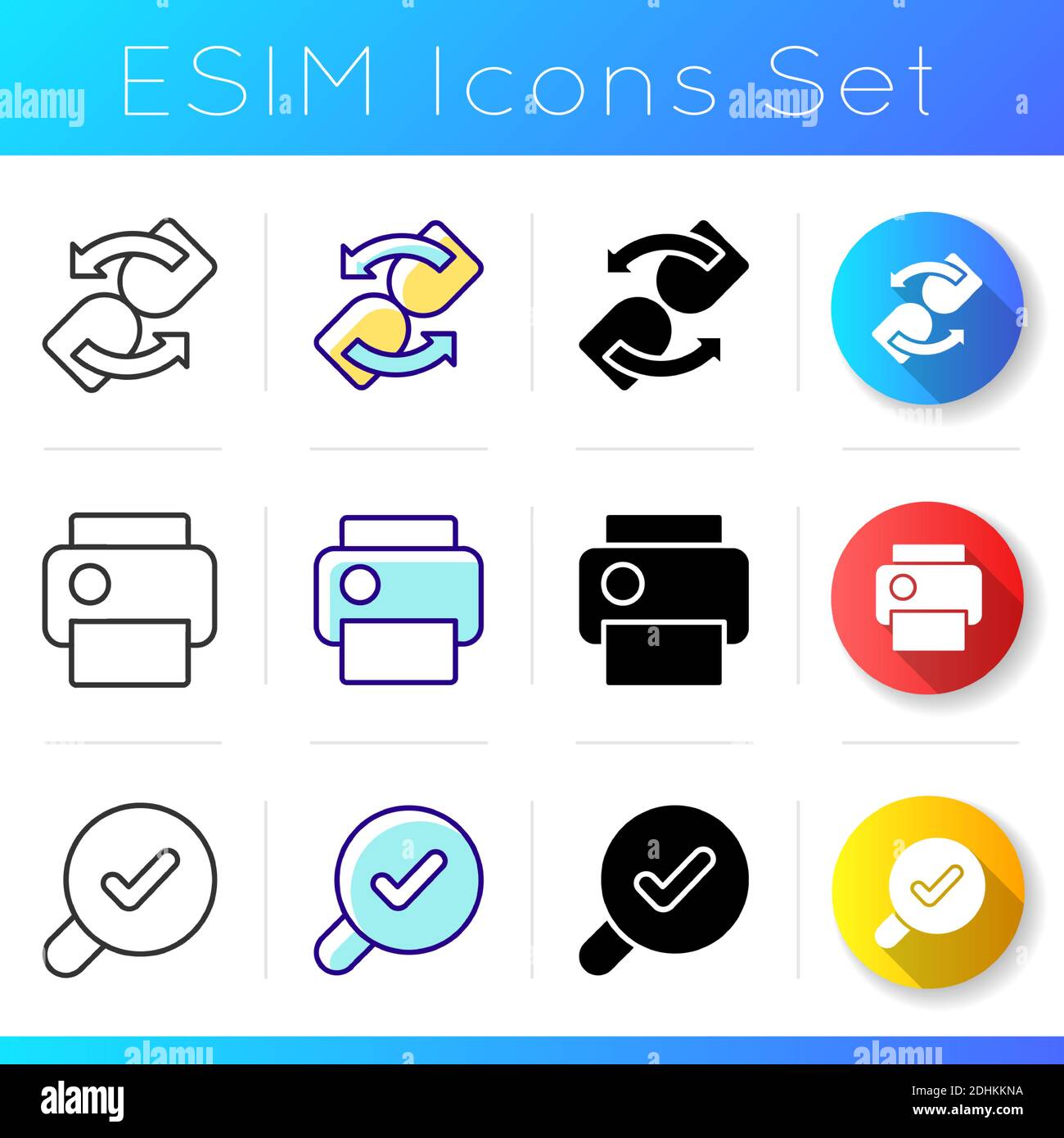 Modern interface usage icons set Stock Vector Image & Art - Alamy