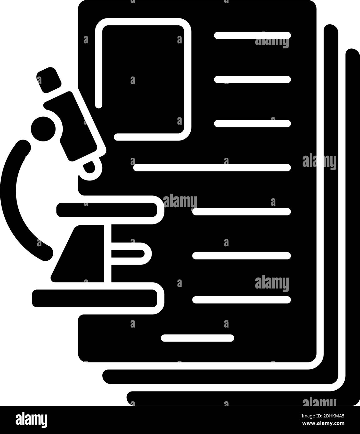 Diagnostic test black glyph icon Stock Vector Image & Art - Alamy