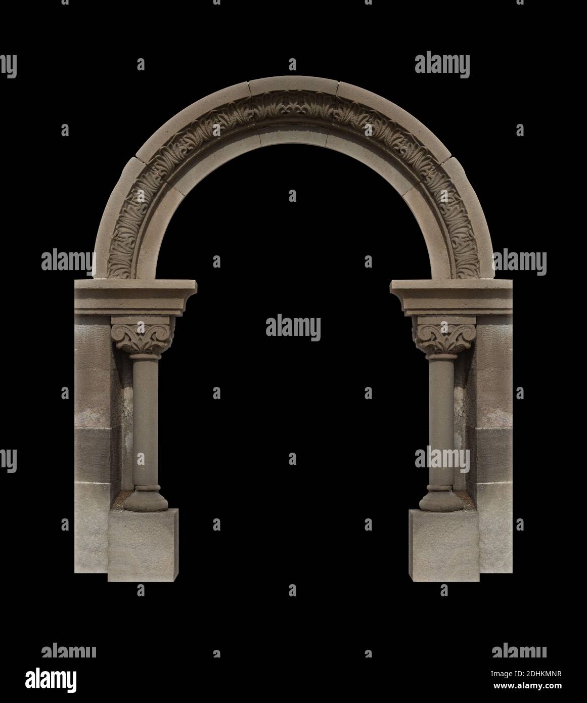 Elements of architecture of buildings, ancient arches, columns, windows ...