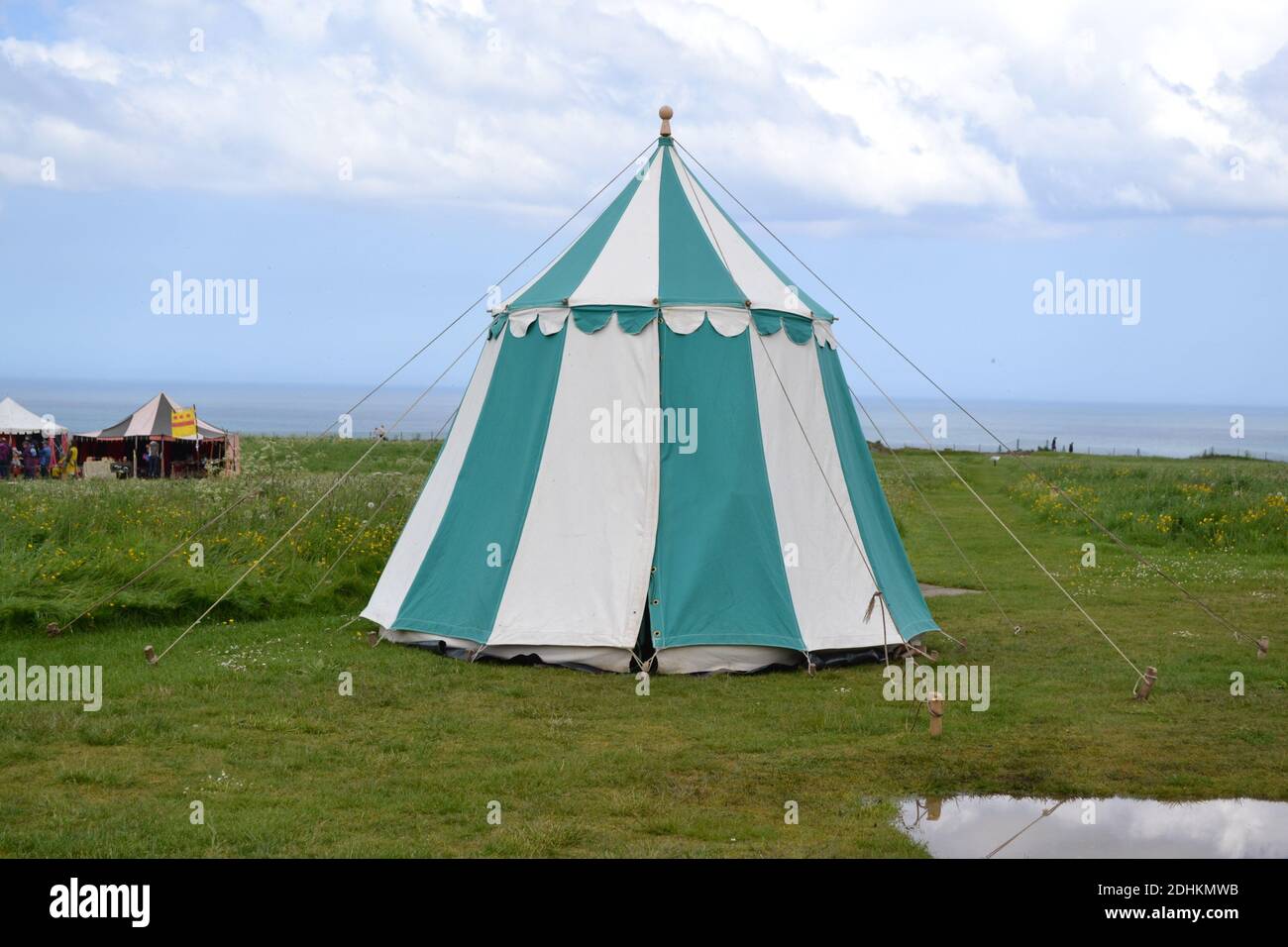 Medieval Replica Tent - Scarborough Castle - UK Stock Photo - Alamy