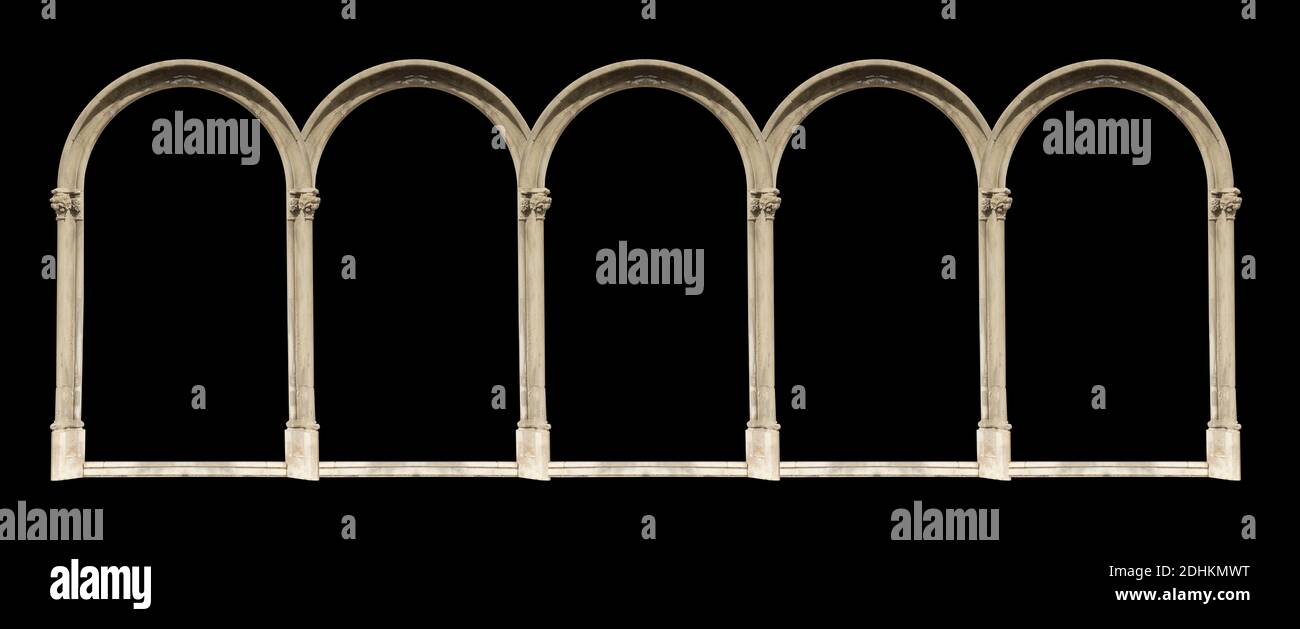 Elements of architectural decorations of buildings, doorways and arches ...